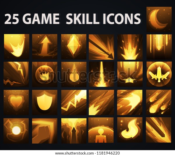 Vector Mmorpg Game Skills Pack Stock Vector (Royalty Free) 1181946220