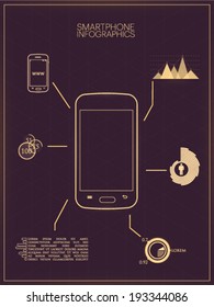 Vector Mobile Phone Infographics Stock Vector (Royalty Free) 193344086 ...