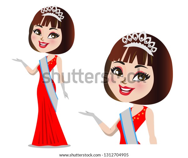 Vector Model Beauty Pageant Winning Model: เวกเตอร์สต็อก (ปลอดค่า ...