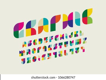 Vector Modern Abstract Font Alphabet Stock Vector (Royalty Free ...