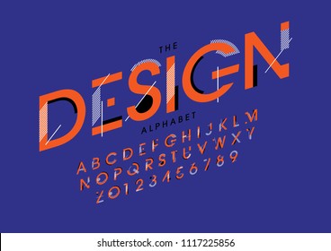 Vector Modern Abstract Font Alphabet Stock Vector (Royalty Free ...