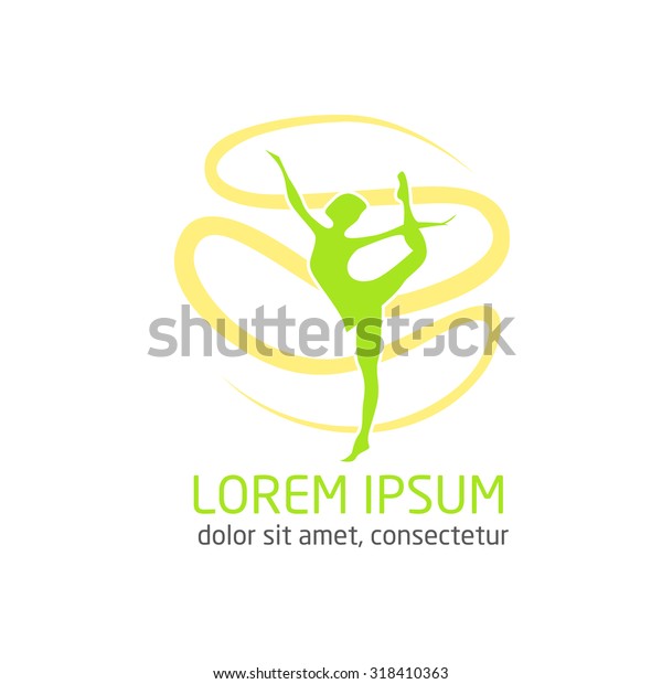 Vector Modern Acrobatics Logo Logo Gymnastics Stock Vector (Royalty ...