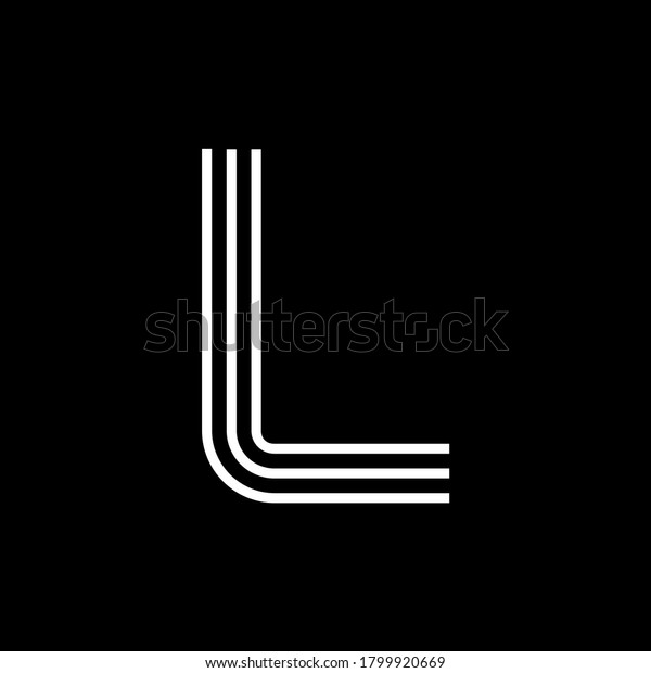 Vector Modern Alphabet Letters Double Line: стоковая векторная графика ...