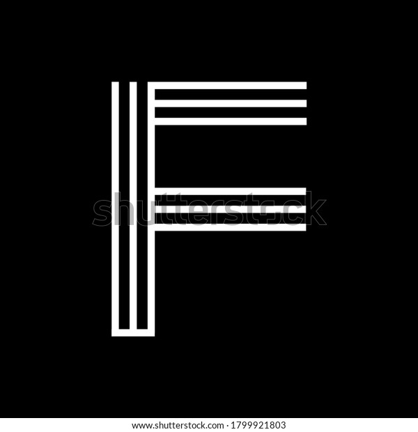 Vector Modern Alphabet Letters Double Line Stock Vector (Royalty Free ...