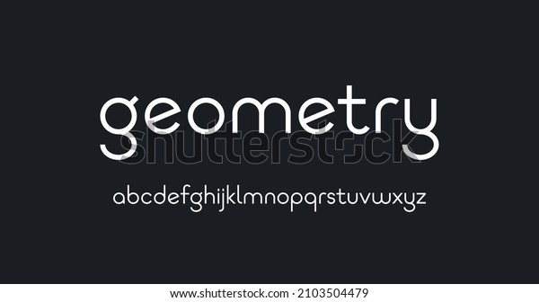 Vector Modern Alphabet Lowercase Geometric Letters: เวกเตอร์สต็อก (ปลอด ...
