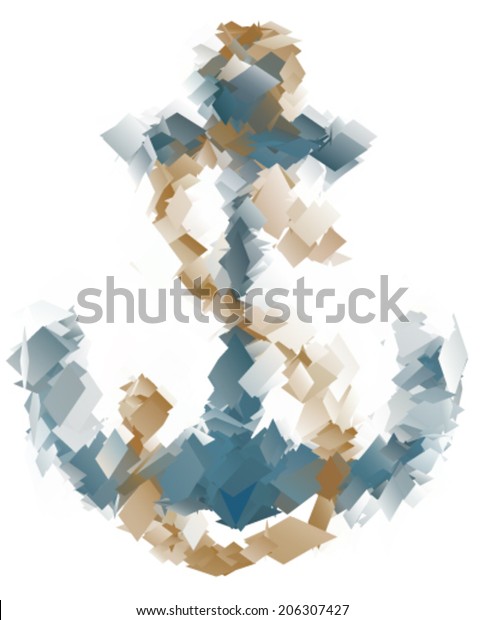 Vector Modern Anchor Icon Colorful Trendy Stock Vector (Royalty Free ...