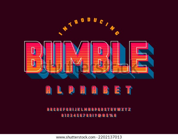 Vector Modern Bold Alphabet Design Uppercase Stock Vector (Royalty Free ...