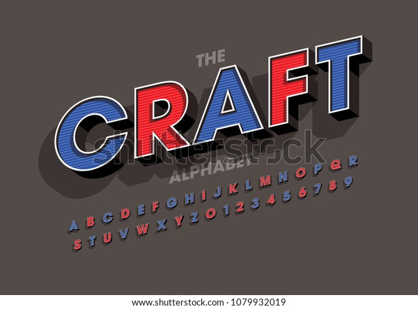 Vector Modern Bold Font Alphabet Stock Vector (Royalty Free) 1079932019