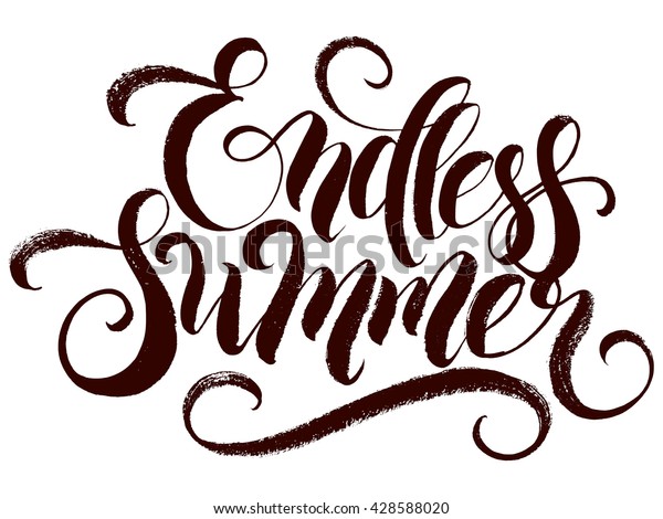 Vector Modern Brush Lettering Text Endless Stock Vector (Royalty Free ...