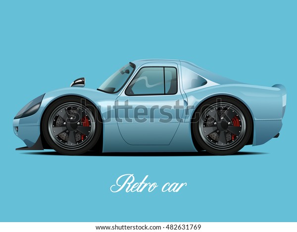 Vector Modern Cartoon Car Retro Car Stock Vector (Royalty Free ...