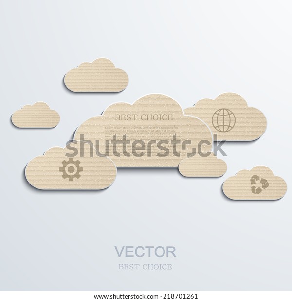 Vector Modern Clouds Infographic Background Eps Stock Vector (Royalty ...