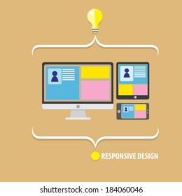 Vector Modern Color Responsive Infographic Web Stock Vector (Royalty Free) 184060046 | Shutterstock