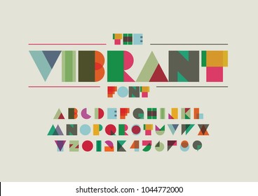 Vector Modern Colorful Font Alphabet Stock Vector (Royalty Free ...