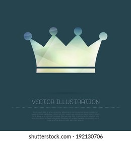 Vector Modern Crown Icon Colorful Trendy Stock Vector (Royalty Free ...