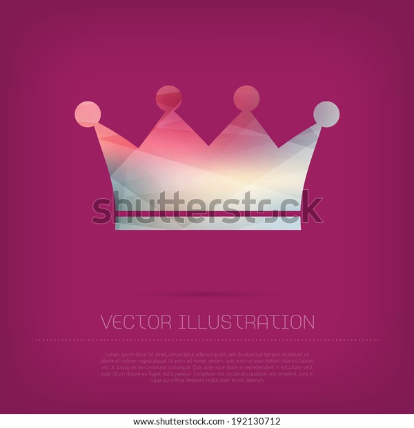 Vector Modern Crown Icon Colorful Trendy Stock Vector (Royalty Free ...