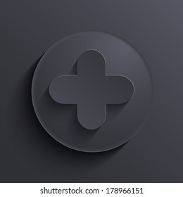 Vector Modern Dark Circle Icon Eps10 Stock Vector (Royalty Free ...