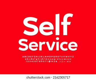 Vector Modern Emblem Self Service White Stock Vector (Royalty Free ...