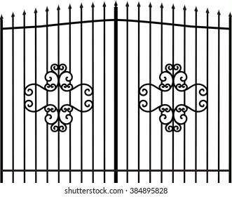 Vector Modern Forged Gates: vector de stock (libre de regalías ...