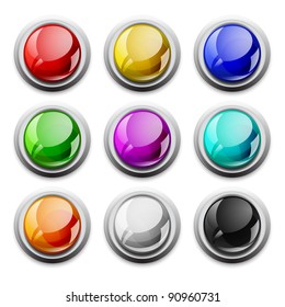 Vector Modern Glossy Icons Samples Stock Vector (Royalty Free) 90960731 ...