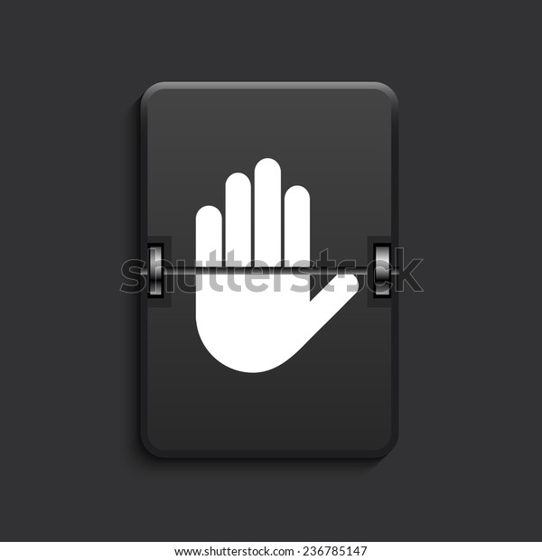 Vector Modern Hand Scoreboard Black Icon Stock Vector (Royalty Free ...