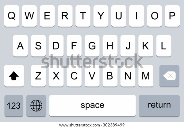 Vector Modern Keyboard Smartphone Alphabet Buttons Stock Vector ...