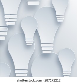 Vector Modern Light Bulb Background Idea Stock Vector (Royalty Free ...