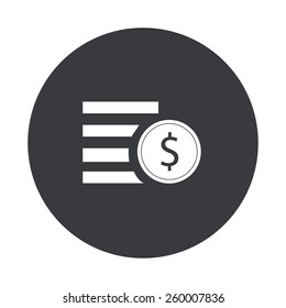 Vector Modern Money Gray Circle Icon Stock Vector (Royalty Free ...