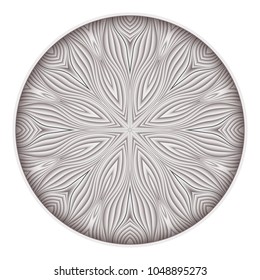 Vector Modern Paper Cut Floral Round Stock Vector (Royalty Free ...