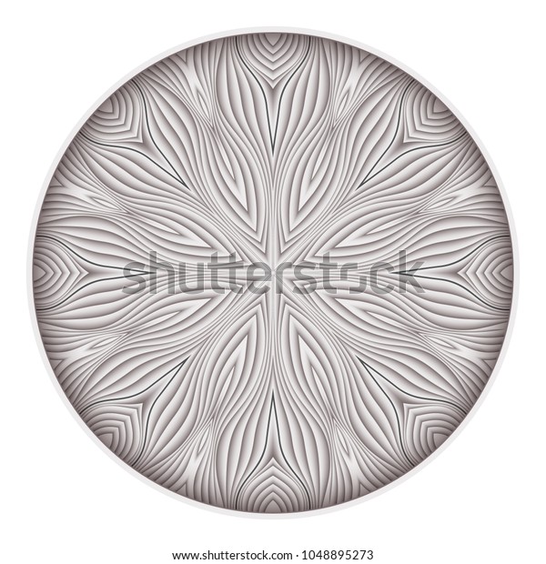 Vector Modern Paper Cut Floral Round Stock Vector (Royalty Free ...