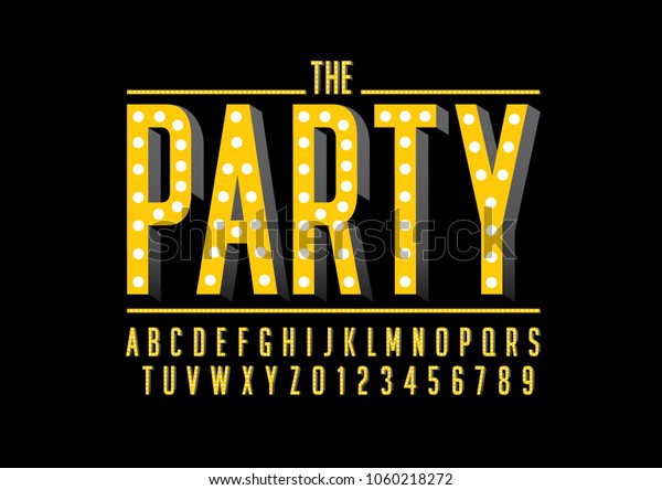 Vector Modern Party Font Alphabet Stock Vector (Royalty Free ...