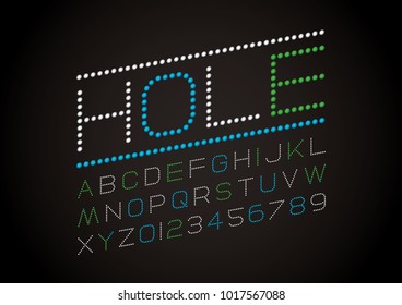 Vector Modern Perforated Font Alphabet Stock Vector (Royalty Free ...