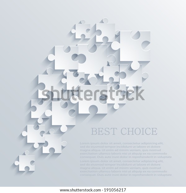 Vector Modern Puzzle Icons Background Eps10 Stock Vector (Royalty Free ...