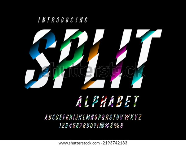 Vector Modern Sliced Style Alphabet Design Stock Vector (Royalty Free ...