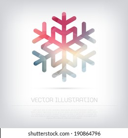 Vector Modern Snowflake Icon Colorful Trendy Stock Vector (Royalty Free ...