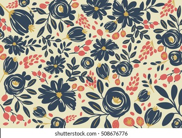 Vector Modern Stylized Floral Element Background Stock Vector (Royalty ...