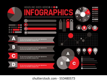 Vector Modern Stylized Infographics Element Background Stock Vector ...