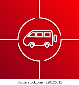 Vector Modern White Car Circle Icon Stock Vector (Royalty Free ...