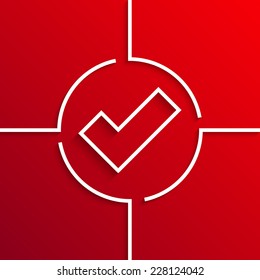Vector Modern White Ok Circle Icon Stock Vector (Royalty Free ...