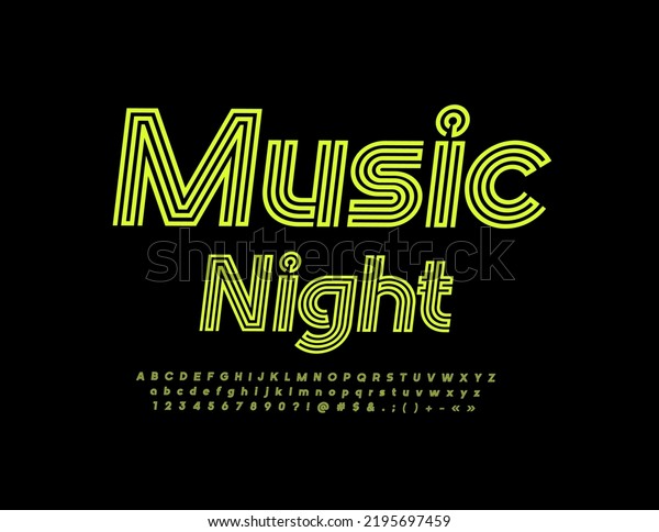 Vector Modernt Emblem Music Night Bright Stock Vector (Royalty Free ...