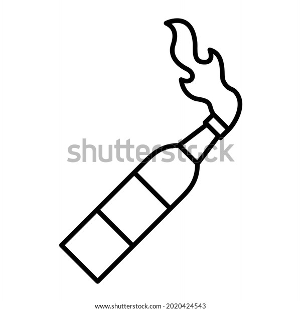 Vector Molotov Outline Icon Design Stock Vector (Royalty Free ...