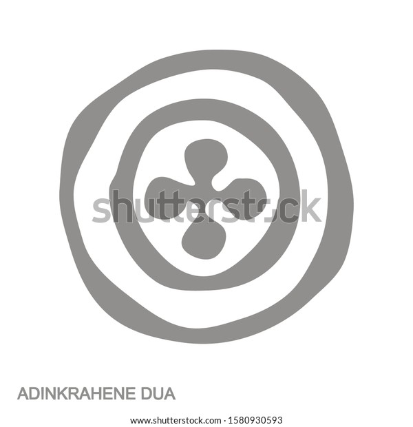 Vector Monochrome Icon Adinkra Symbol Adinkrahene Stock Vector (Royalty ...