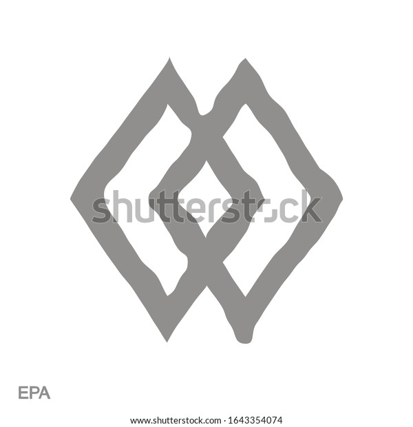 Vector Monochrome Icon Adinkra Symbol Epa Stock Vector (Royalty Free ...