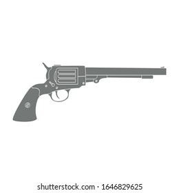 Vector Monochrome Icon Revolver Stock Vector (Royalty Free) 1646829625 ...