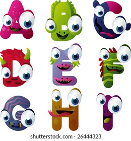 6,643 Alphabet monster vector Images, Stock Photos & Vectors | Shutterstock