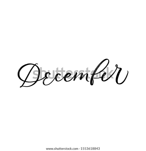 Vector Month Hand Lettering December Stock Vector (Royalty Free ...