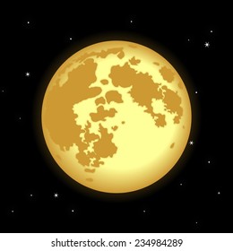 Vector Moon Night Sky Stock Vector (Royalty Free) 234984289 | Shutterstock