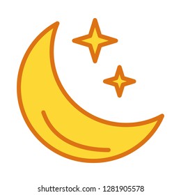 Vector Moon Stars Icon Stock Vector (Royalty Free) 1281905578 ...