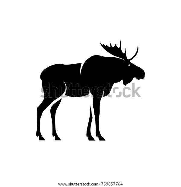 Vector Moose Silhouette Stock Vector (Royalty Free) 759857764 ...