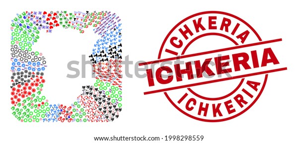 Vector Mosaic Chechen Republic Map Different Stock Vector (Royalty Free ...