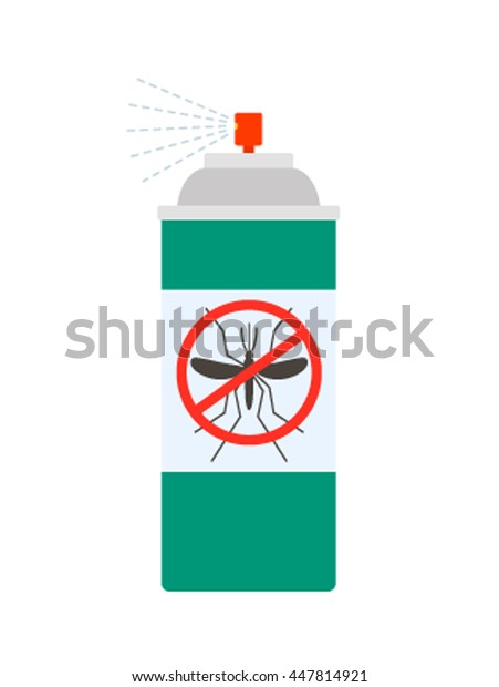 vector mosquito repellent spray cans. flat vector illustration isolated ...